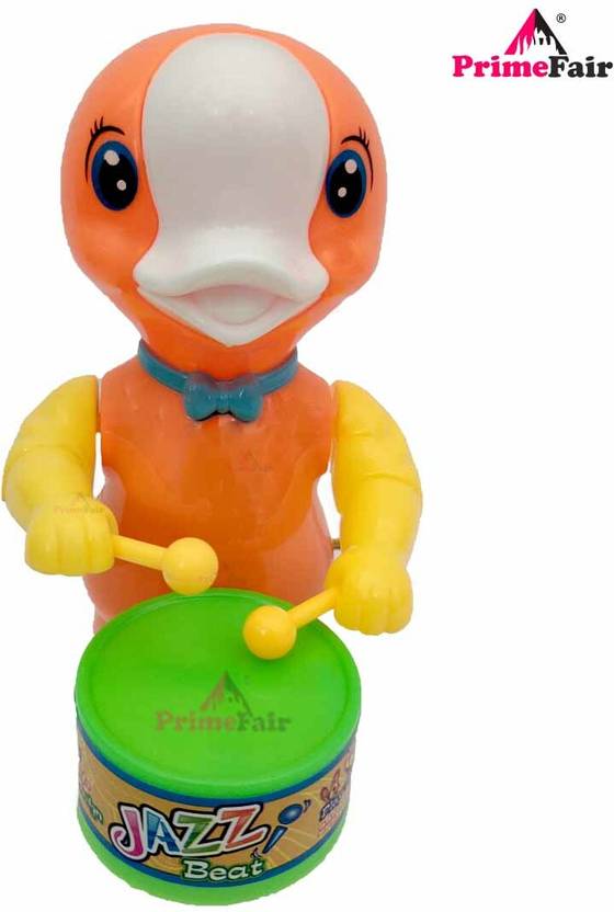 PRIMEFAIR Funny Key-Operated Duck Mouse Drummer Toy with Drumming and ...
