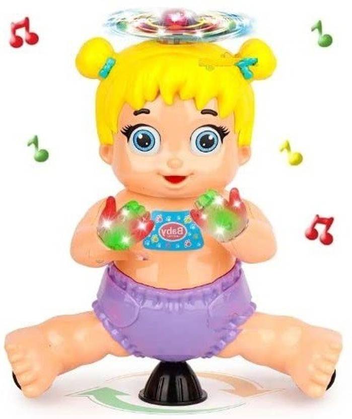 TECHTIK 360 Degree Rotating Musical Dancing and Action Flashing Light ...