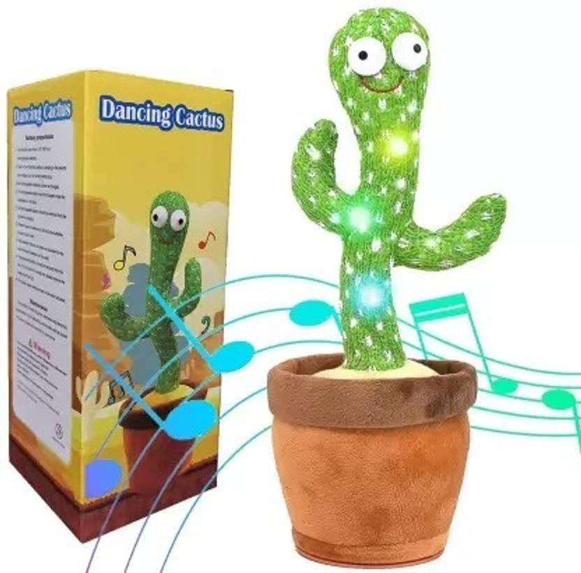 Girls Look Dancing Cactus Toy, Sing+Repeat+Dancing+Recording+LED plant ...