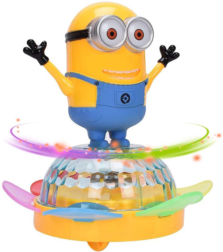 Elegant Lifestyle Cute Minion 3D Rotating Musical & Flashing Lights ...