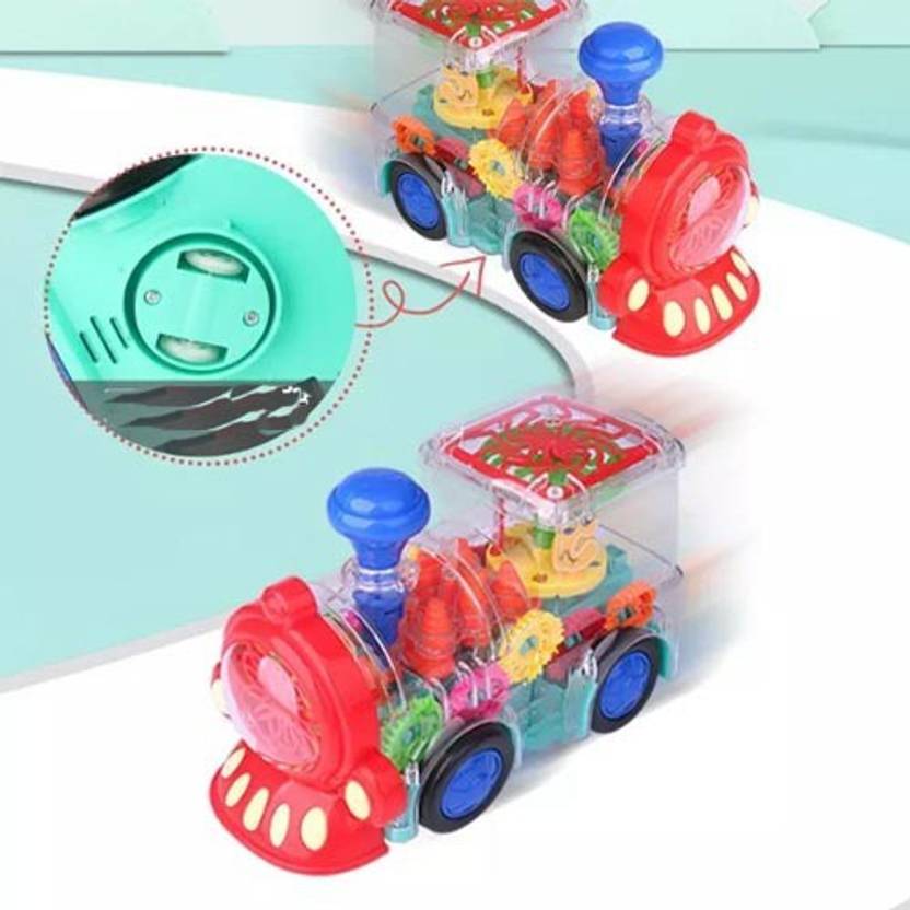 Toyvala Concept 3D Transparent Engine Bump & Go Toy for Kids With Live ...