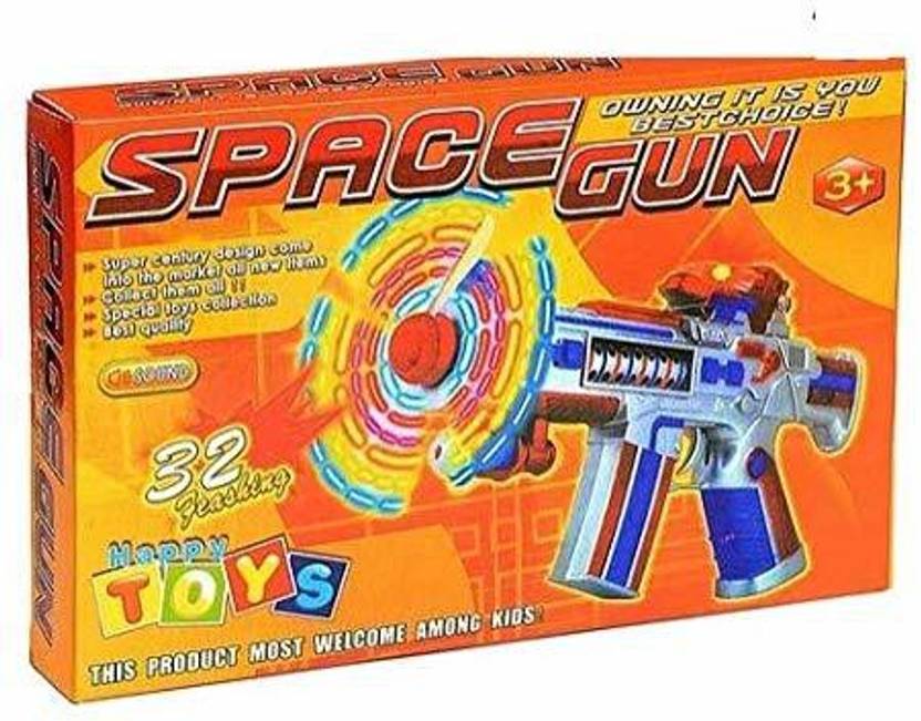 ROZZBY Space Gun Toy with LED Matrix Flashing Rotating Blades with ...
