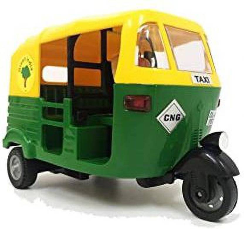 Crafts Export Auto Rickshaw Toy with Driver Replica of CNG Auto Pack of ...