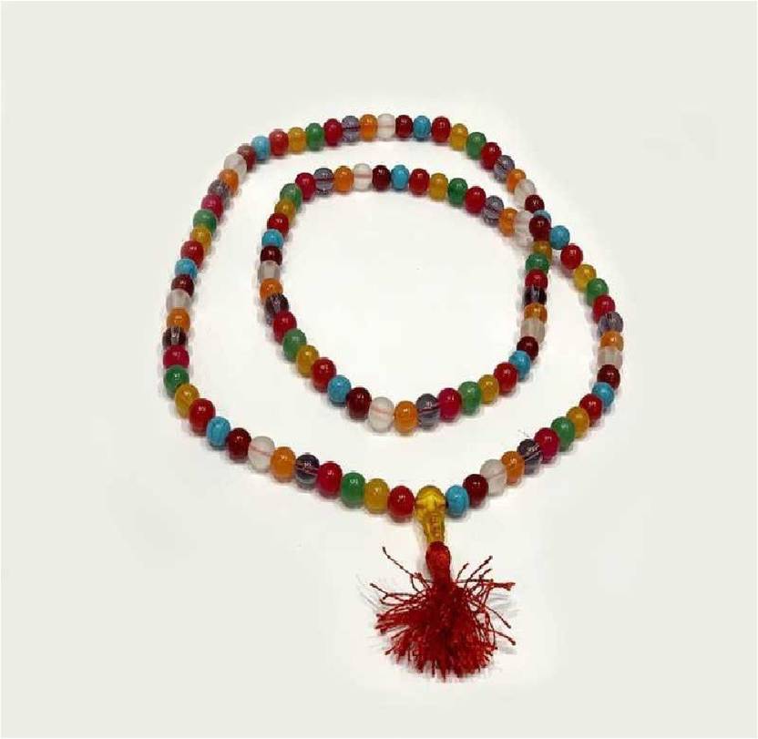 Jaipur Gemstone Navratan Mala Stone Chain Set Crystal Copper Chain ...