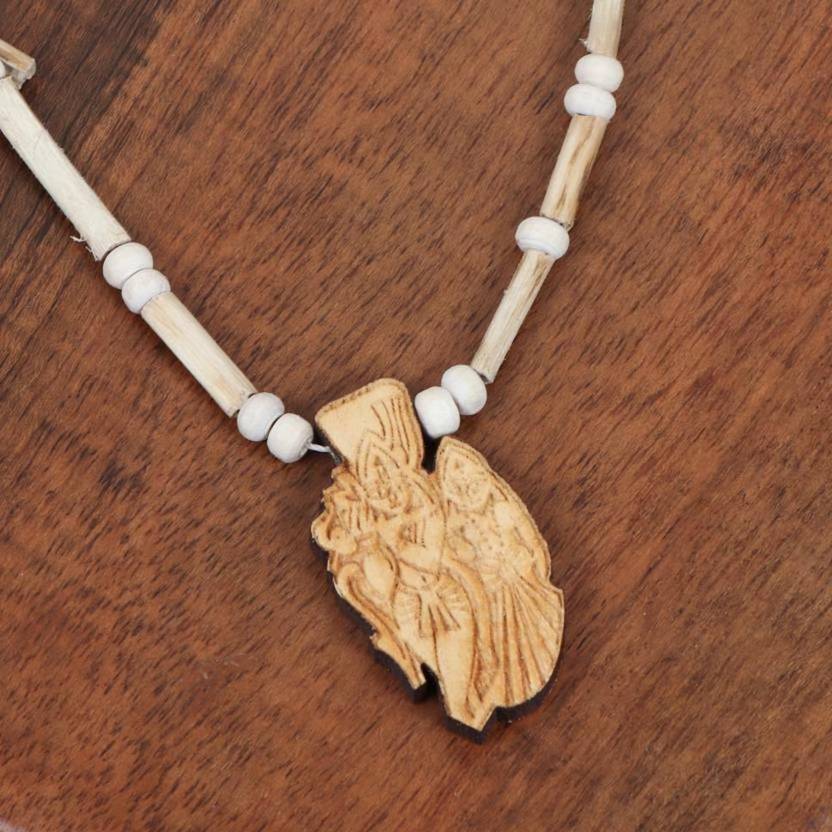 RRSKT Original & Natural Wood Tulsi Kanthi Mala With Radhe krishna ...