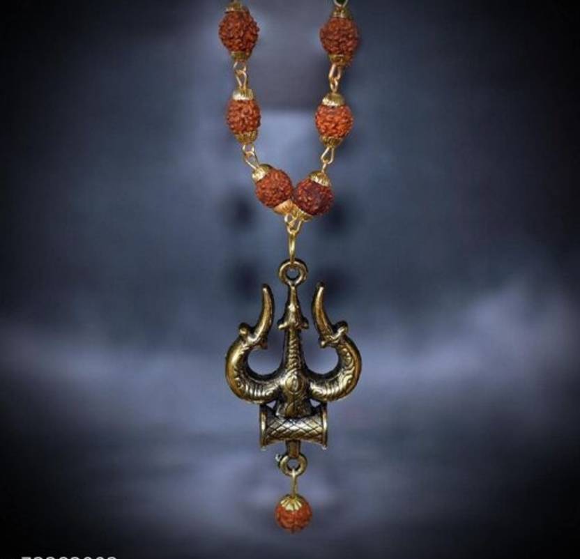 shri haridas Bhole Nath Damru Trishul Rudraksh Mala Rudraksha, Alloy ...