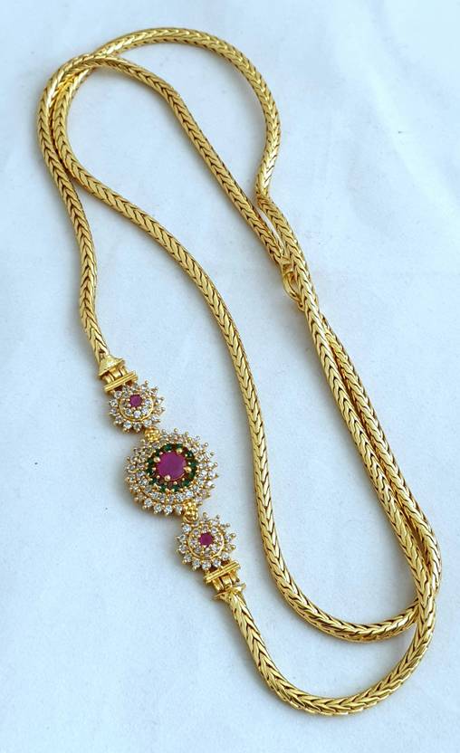 GRAM GOLD PLATED 24" Inch COBRA MOP CHAIN WITH THE DESIGNER FOR MOPU ...