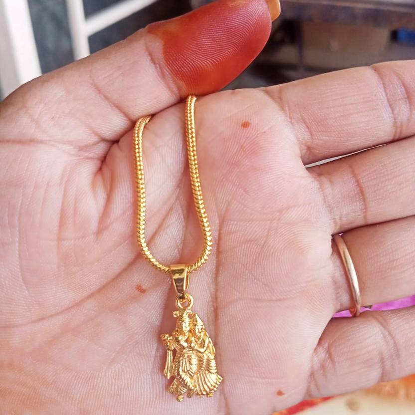 RISINGSALE Radha Krishna Ji Bansiwala Kanhaiya Gold Plated Locket(NS14 ...