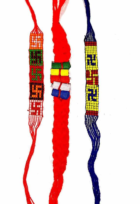 SHREENATHJI Shreenathji Swastik Rakhi Raksha Potli Band Fabric Chain ...