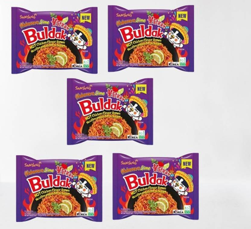 Samyang Buldak Chicken Habanero Flavour Korean Noodles-135g (Pack of 5 ...