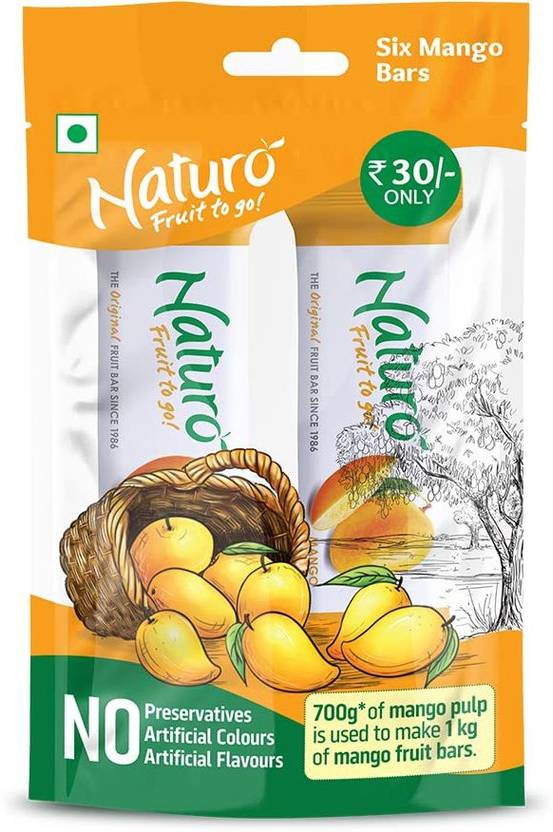 Naturo Mango Fruit Bar Pouches - 7g x 6 ( Pack of 15) Mango Price in India - Buy Naturo Mango ...