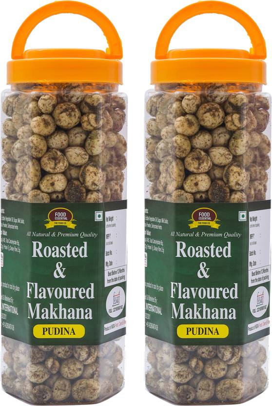 FOOD ESSENTIAL Roasted & Pudina Flavoured Makhana Pack of 2 (200 gm ...