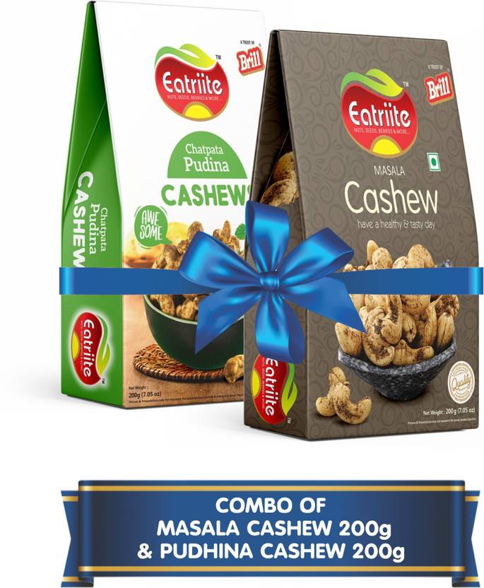 Eatriite Chatpata Pudina Cashew & Masala Cashew Combo 400g (200g x 2) Cashews Price in India ...