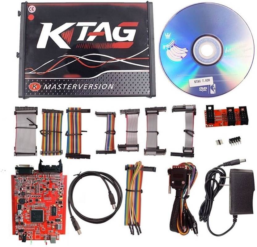 Xsentuals K tag V7.020 Full set 4 LED ECU Chip Tuning Programmer OBD ...