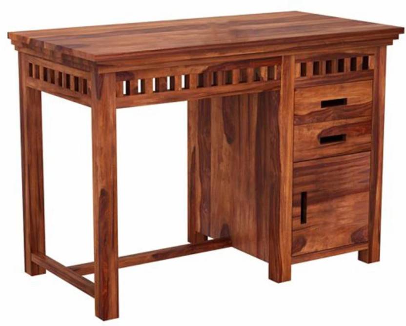 TRUE FURNITURE Sheesham Wood Writing/Study/Computer Table/Desk for Home ...