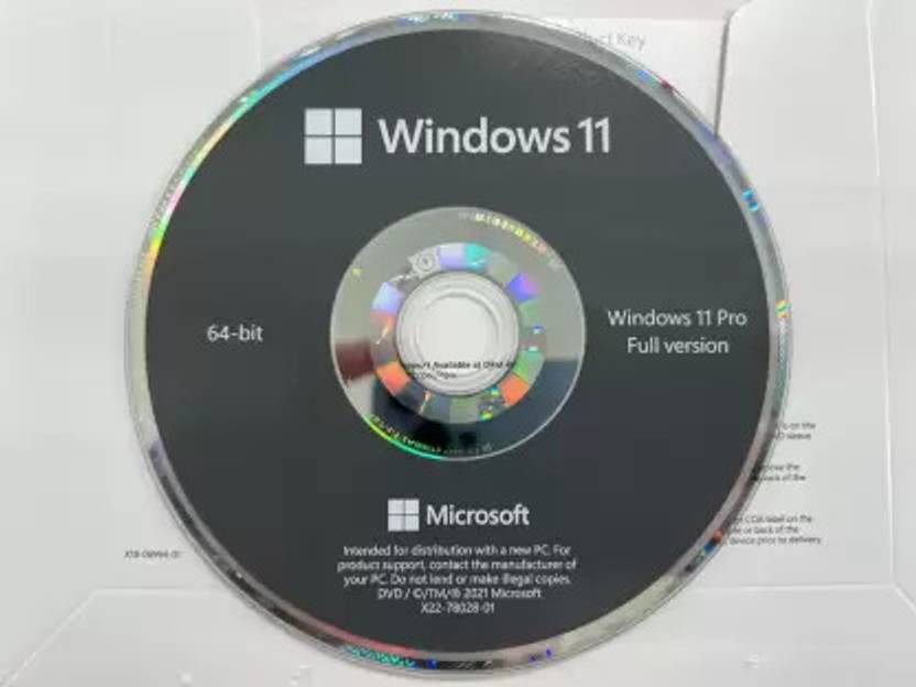 MICROSOFT Windows 11 Professional DVD Pack Activation Key Card (1 User ...