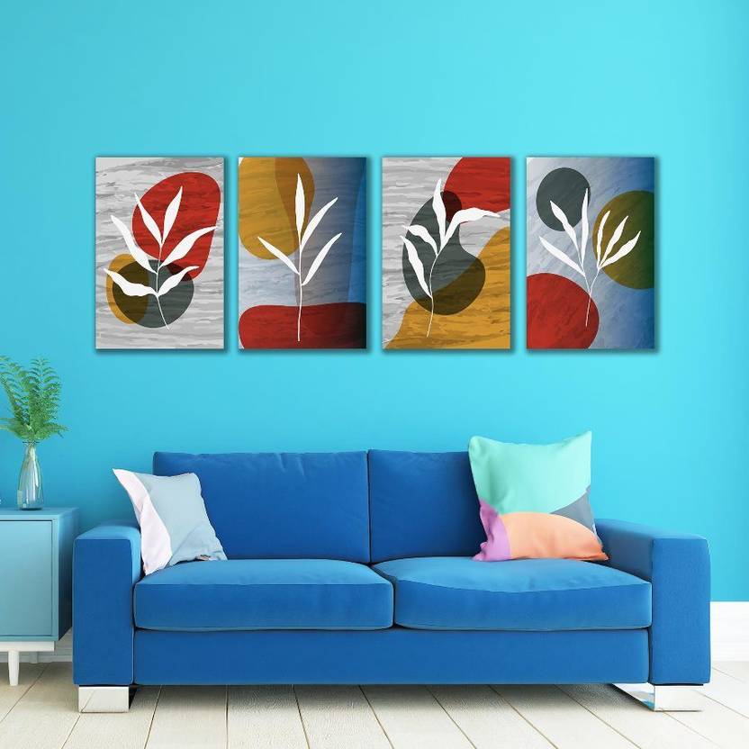 INDUS TRIBE leaf abstract canvas painting Canvas 18 inch x 12 inch ...
