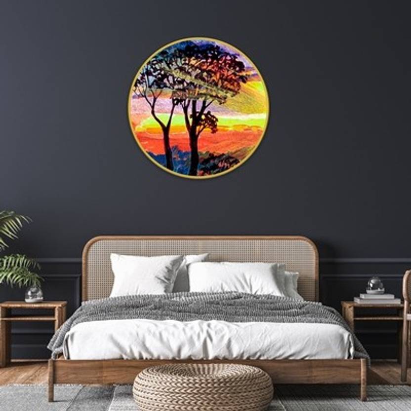 INDUS TRIBE TREE OF LIFE METAL WALL ART Canvas 20 inch x 20 inch ...