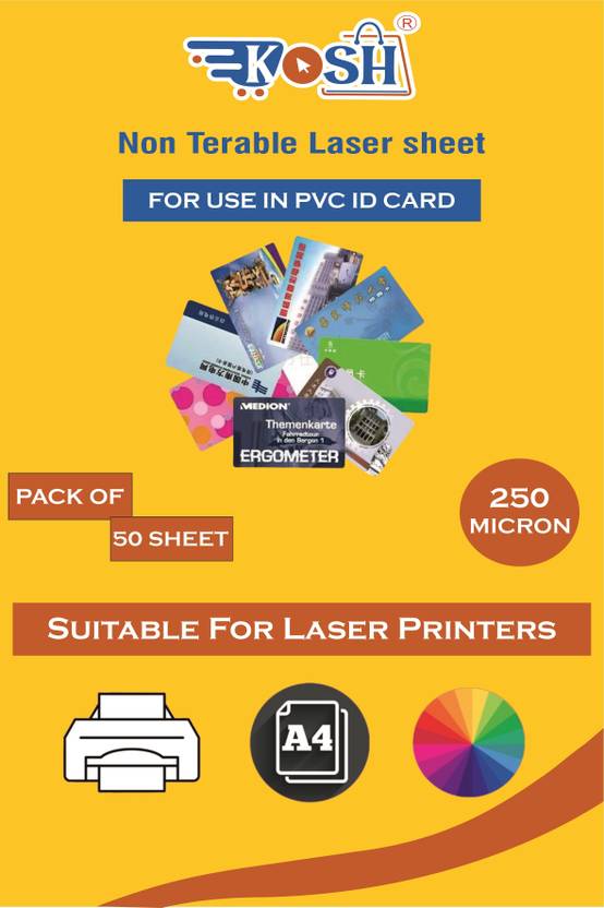 Flipkart.com | Kosh Non Terable Laser Sheet 250 Micron For Use In ID ...