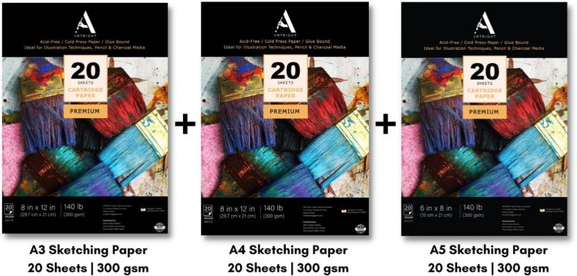 Flipkart.com | ArtRight Drawing & Sketching Paper Unruled A3, A4, A5 ...