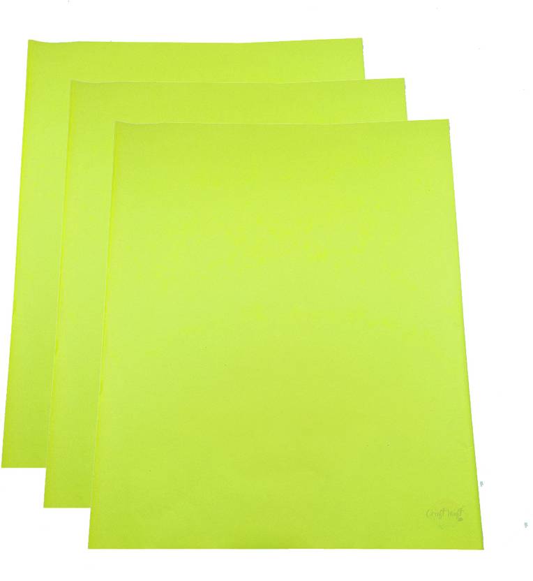 Flipkart.com | CRAFTWAFT YELLOW MATT FLUORESCENT NEON LARGE CRAFT SHEET ...
