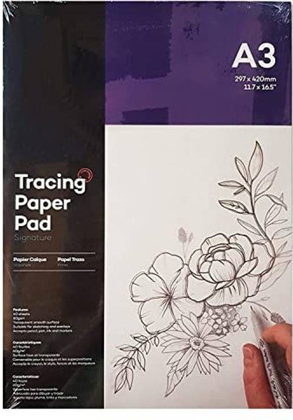 Flipkart.com | Ikshu A3 Tracing Paper For Drawings Easy To Trace On ...