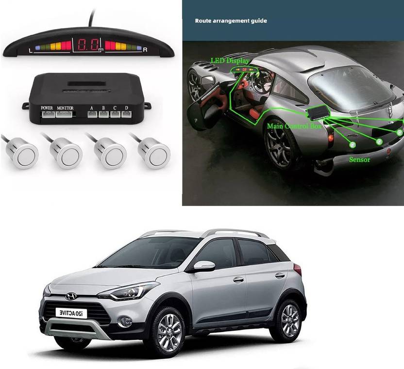 Atoray AT-PARCKINGSENSOR-SILVER-52 Buzzer Ultrasonic LED Display ...