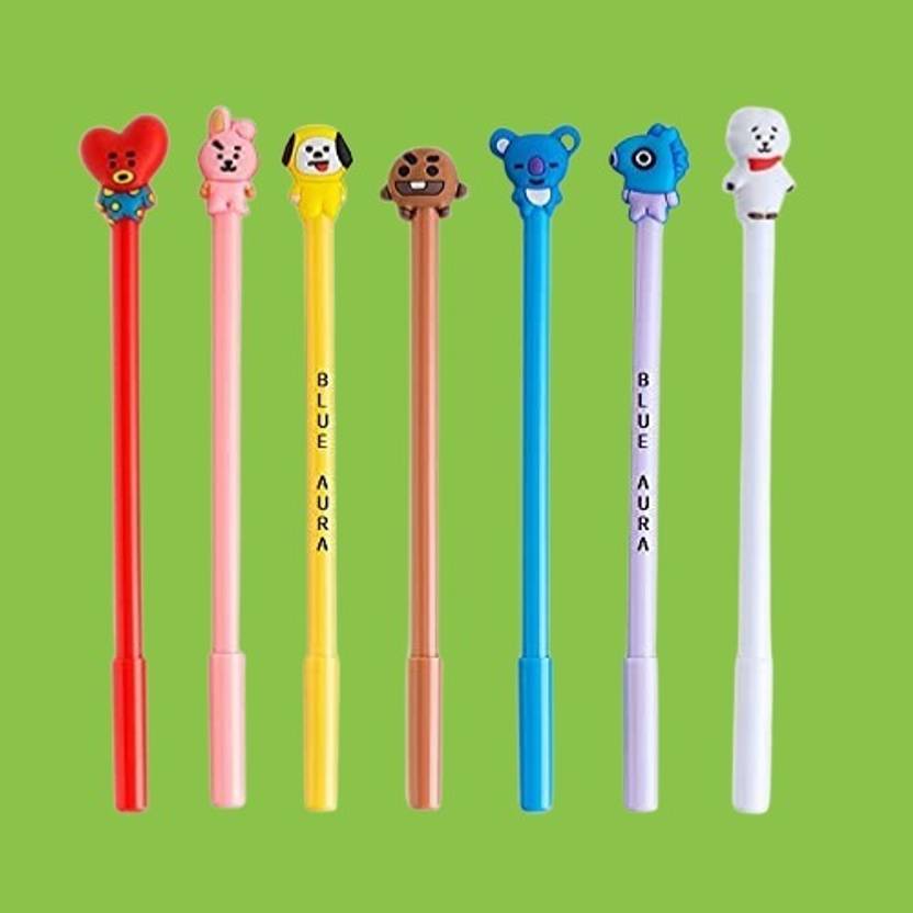 KLASSYWORLD Cartoon Character Pen, BT21 & BTS Design Pen For Birthday ...