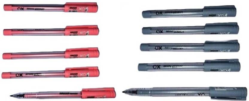 HAUSER XO Jumbo 5 Black and 5 Red ink Gel Pen - Buy HAUSER XO Jumbo 5 ...