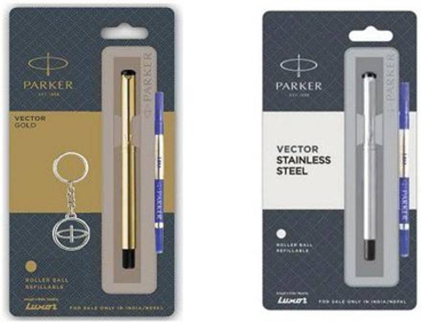 PARKER Vector Gold & Stainless Steel CT (CAP) Ball Pen - Buy PARKER ...