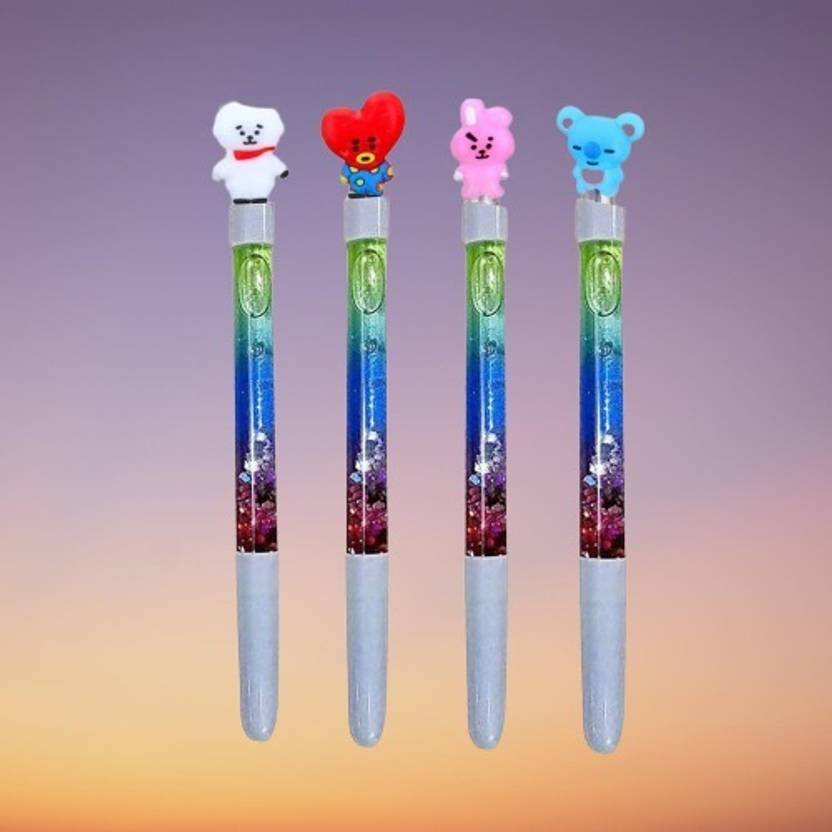 KLASSYWORLD GLITTER GelPen, BT21 & BTS Design Pen For Birthday Return ...