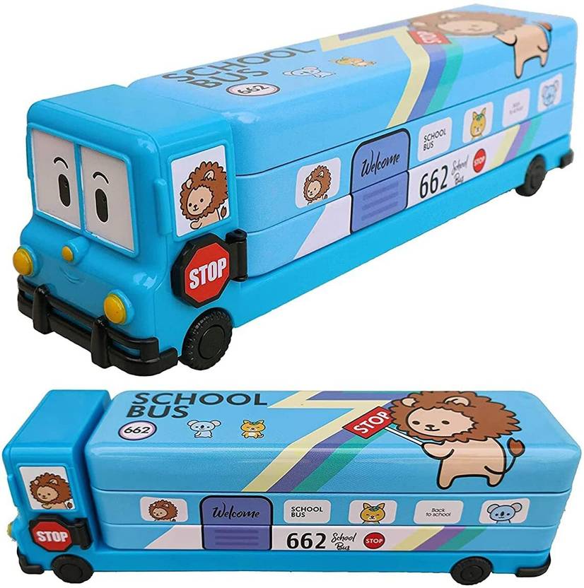 Flipkart.com | Plutofit Bus Bus Art Metal Pencil Box