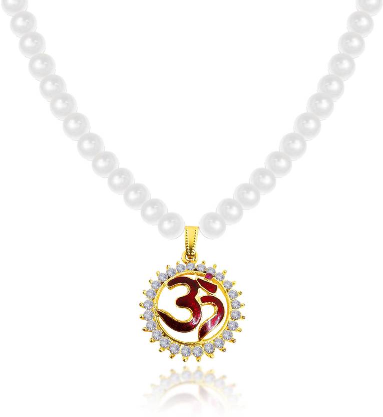 De-Ultimate Round Om Chand Symbol Lord Mahadev Shiv Locket Pendant Moti ...