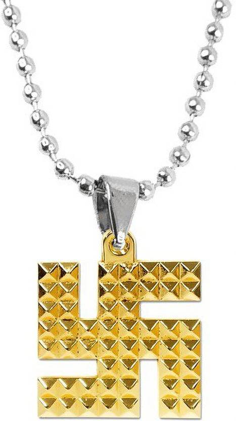 Utkarsh Golden Swastik Satya Sign Pyramid Vastu/Feng Shui Yantra Locket ...
