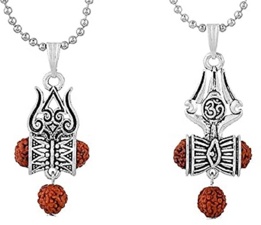 CResha Shiv Trishul Damru Bholenath Pendant Locket for Men and Women ...