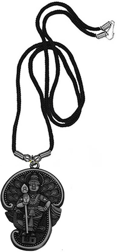 AFH Tamil Om Lord Murugan Kartikeya Grey Locket with Cord Chain Pendent ...