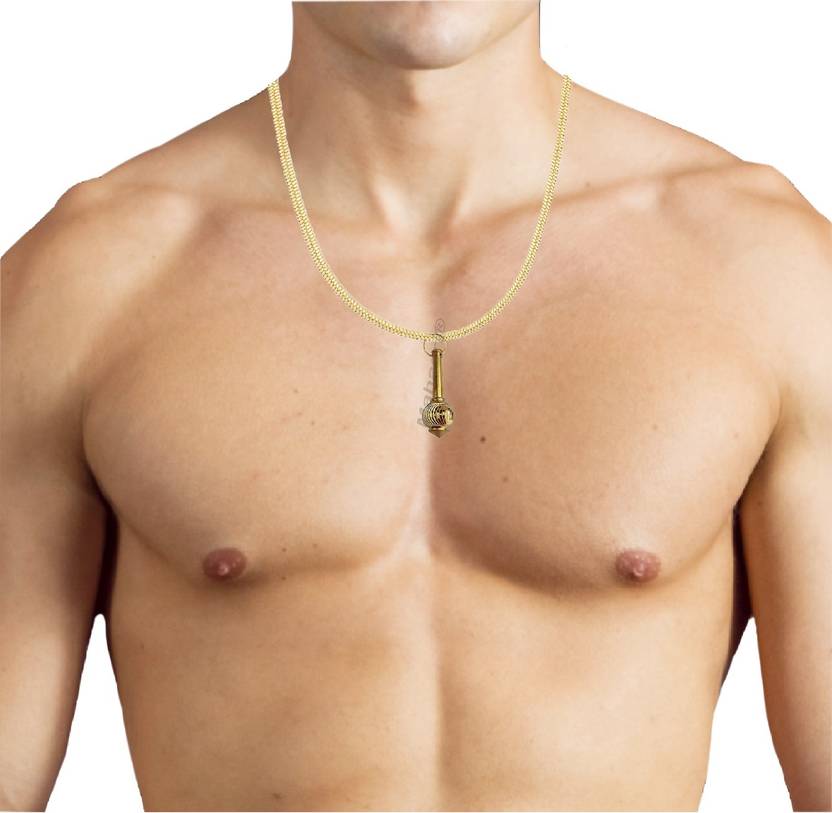 Mahasri Hindu Protection yantra brass Hanuman ji Gada copper chain 2 m ...