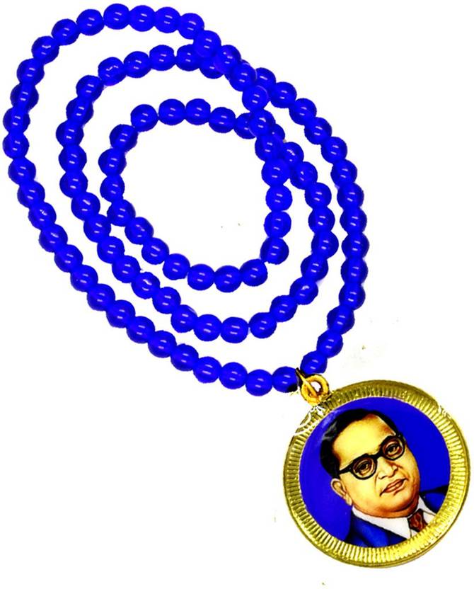 AFH Babasaheb Ambedkar Buddha Metal Locket With Blue Crystal Bhim Mala ...
