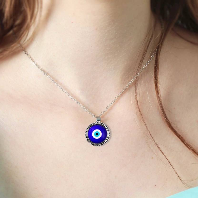 Uniqon Big Size Round Blue Evil Eye Nazar Suraksha Kavach Pendant ...