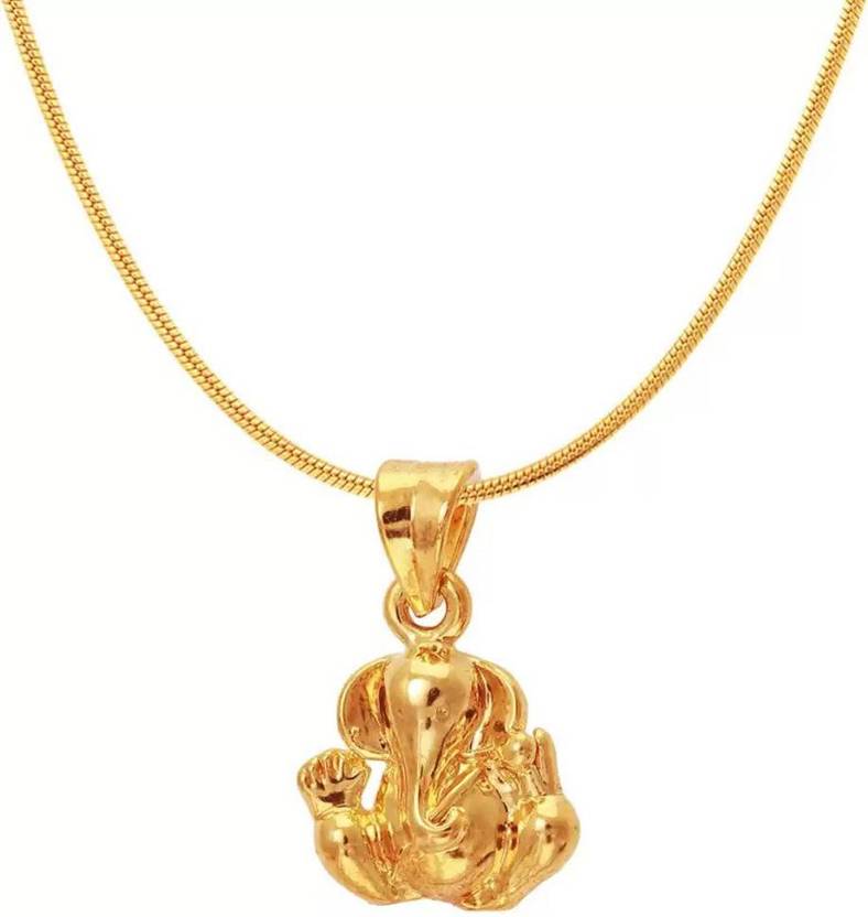 RV jewels Simple Chain with Pendant Lord Ganesha Locket Ganpati Ganesh ...