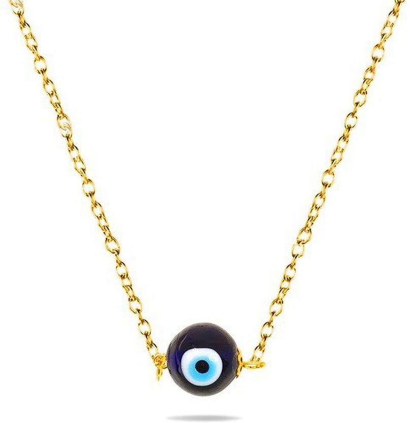 Uniqon Round Blue Stone Big Moti Evil Eye Nazar Suraksha Kavach Locket ...