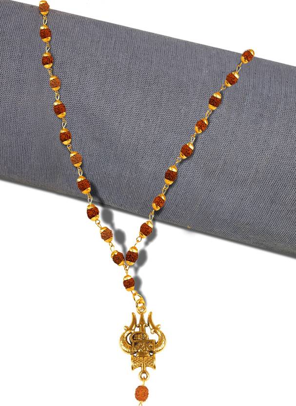 Airtick Mala Rudraksha Shiva Mahadev Mahakaal Om Trishul Damru Pendant ...