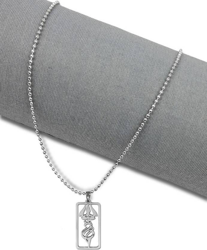 De-Ultimate Om Chand Lord Shiva Trishul Mahadev Mahakaal Pendant Locket ...