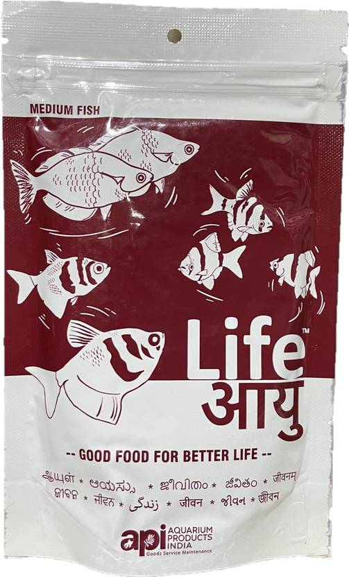 AQUARIUM PRODUCTS INDIA Life Aayuh Colour Fish Food for Medium Sized ...