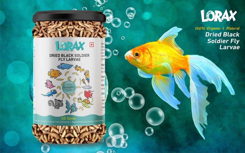 Lorax Black Soldier Fly Larvae fish food 50 gram Chicken 0.05 kg Dry ...