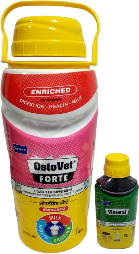 ADILAID Ostovet Forte (1 Ltr) Calcium + Vimeral (60ml) Multivitamin for ...