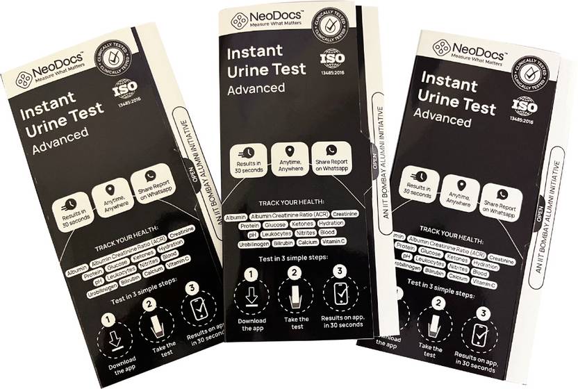 Neodocs Advanced Instant Urine Test Track 15 Parameters Pack Of 3 Ph Test Strip Price In