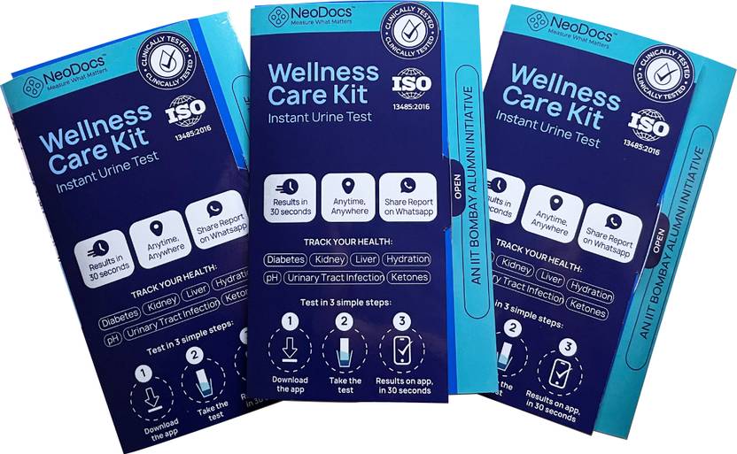 Neodocs Wellness Urine Test Kits Track 10 Parameters Pack Of 3 Ph Test Strip Price In India