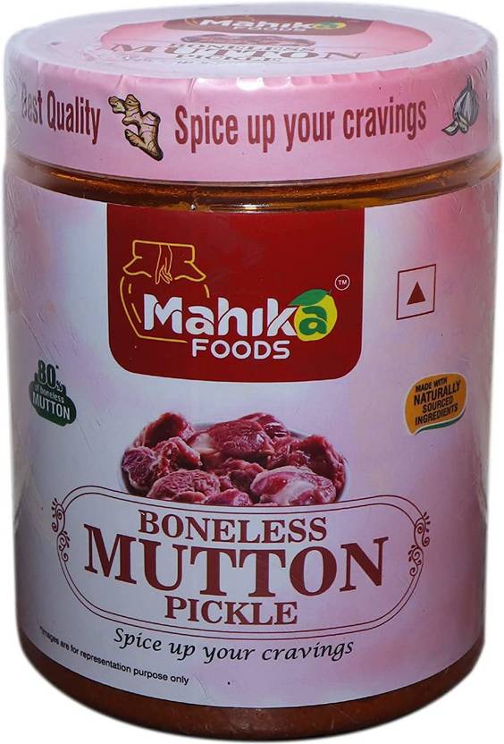 mahika foods Made With Naturally Boneless Mutton Pickle Mutton Pickle ...
