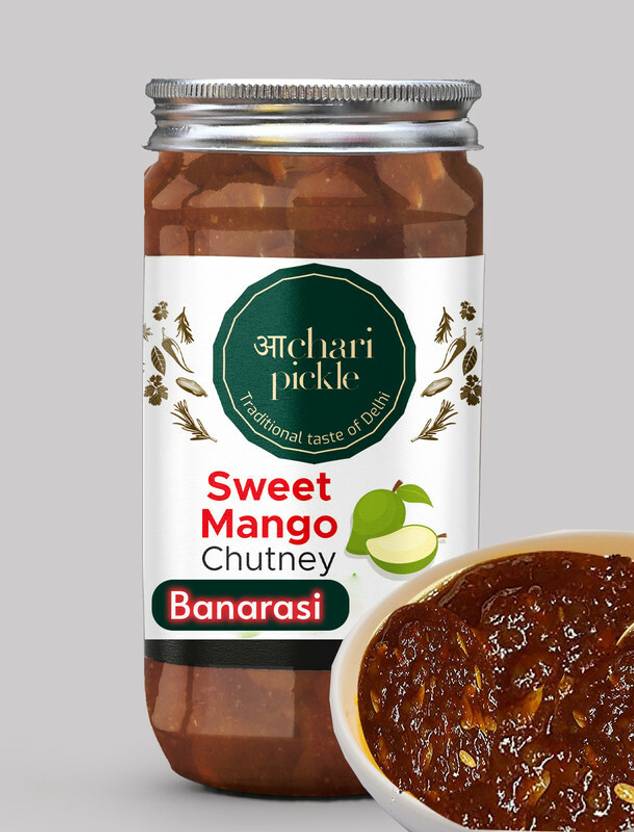 ACHARI PICKLES Banarasi Sweet Mango Chutney with jeera 400g khatta ...